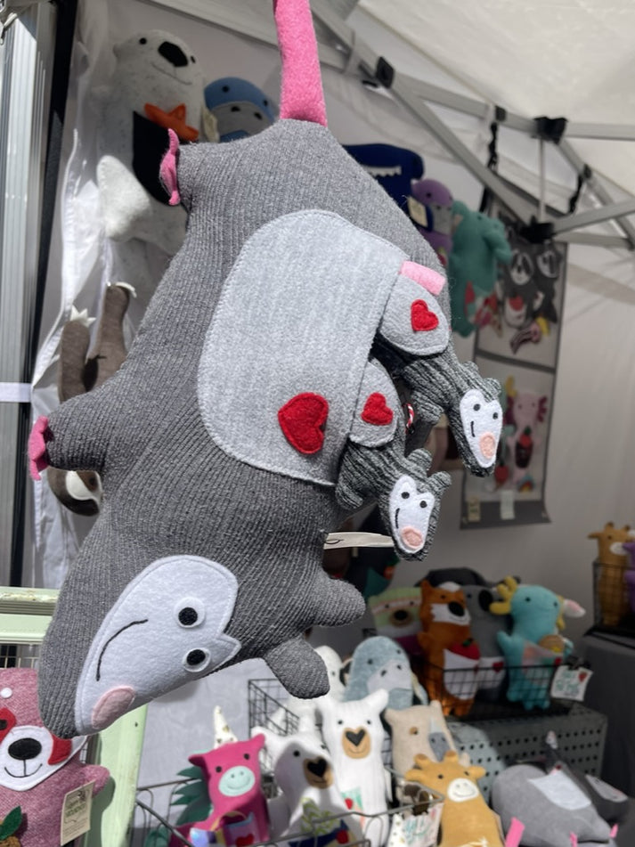 Opossum Stuffed Animal – The Happy Groundhog Studio